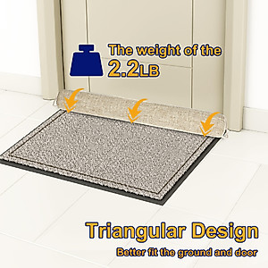 NABOWAN 32" Weighted Under Door Draft Stopper -Triangular Door Draft Blocker with Hook Loops for Easy Install, Save Energy, Home Room Essentials