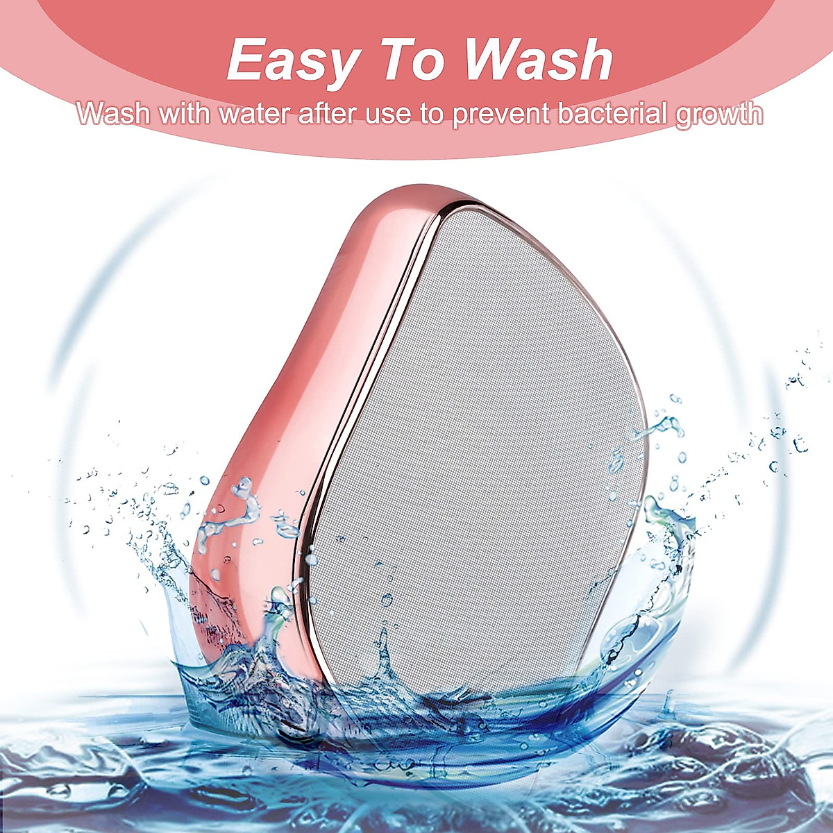 YOCEHOMI Crystal Hair Eraser for Women and Men, Crystal Hair Remover Painless Exfoliation, Magic Hair Eraser for Back Arms Leg, Portable Mild Hair Remover, Reusable & Washable - Nude Pink