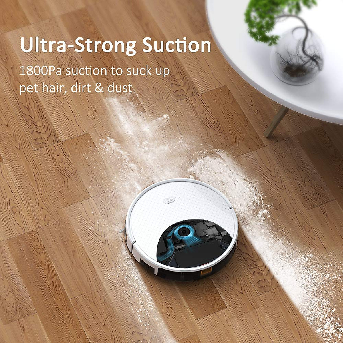 Tesvor Robot Vacuum Cleaner, Robotic Vacuum and Mop, 1800Pa Strong Suction, WiFi/App/Alexa, Quiet, Self-Charging Robotic Vacuum Cleaner