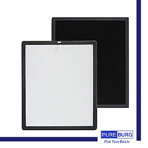 PUREBURG WA777 Replacement True HEPA Filter Compatible with Wagner Switzerland WA777, 883, 885, 886 Series/LEMARC USA WA777 Air Purifiers, H13 2-Pack