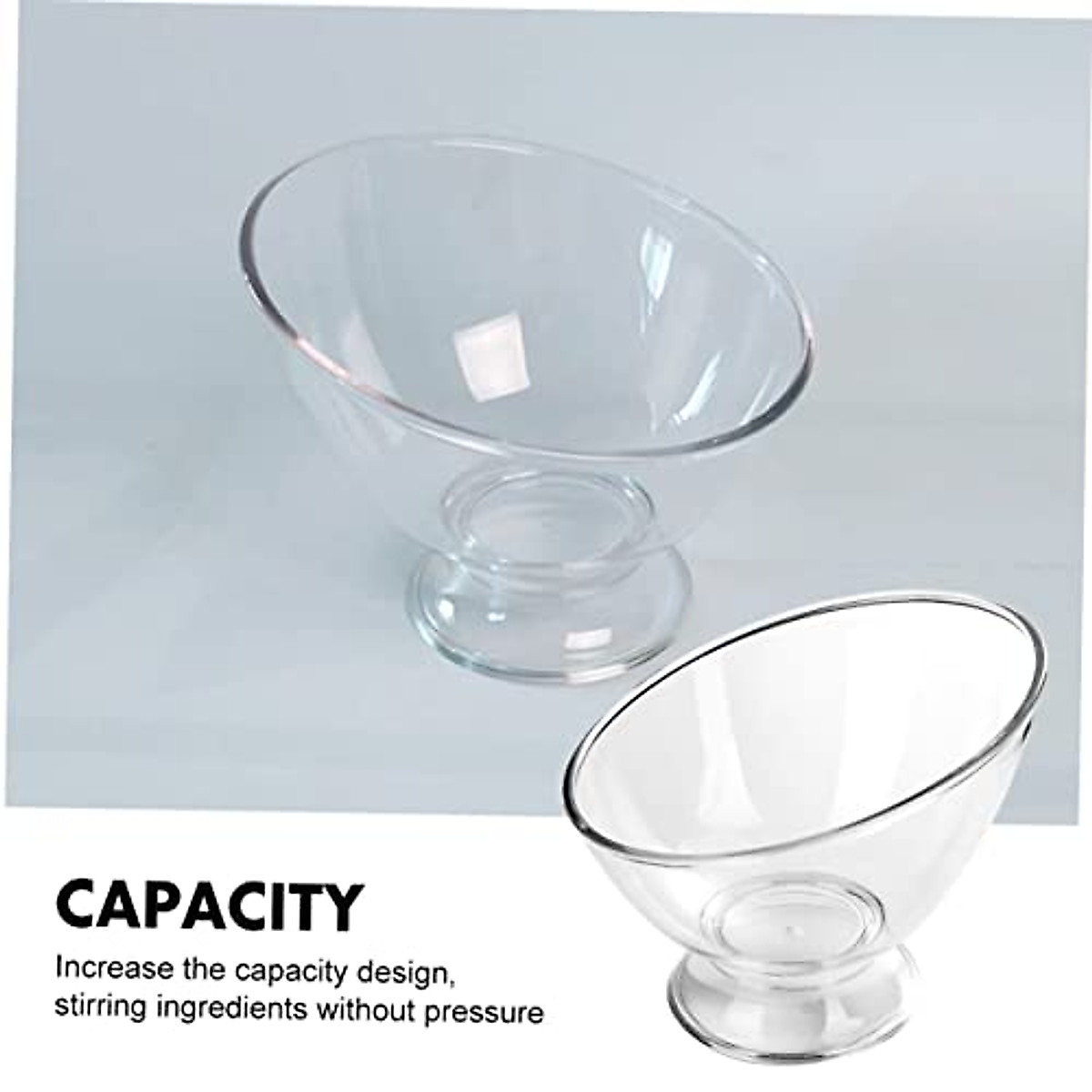 Garneck 3pcs Diagonal Salad Bowl glass bulk nuts mixed nuts clear dessert plates plastic soup bowls mixed veggies Delicate Trifle Bowl Multi-function Fruit Bowl Dessert Bowl pp food pasta