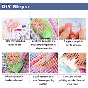 ijbnhd DIY Rose Diamond Painting Kits for Adults - Sunset 5D Diamond Art Kits, Full Drill Diamond Painting Kits, Gem Arts and Crafts for Beginner Home Wall Decor 12X16in