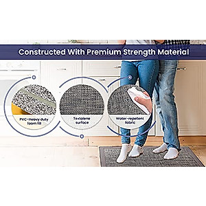 Relax Series Oversized Oil- and Stain-Resistant Anti-Fatigue Kitchen Mat (Espresso)*