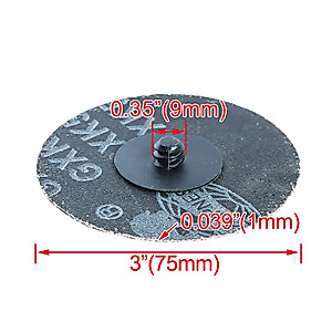3" inch Sanding Disc Roll Lock R-Type Sandpaper Quick Change Disc Grinding Pad Abrasive Disc (80)