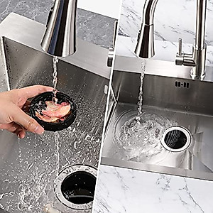 RQYEKDO Garbage Disposal Splash Guards with Rectangle Kitchen Sink Stopper Kit, 3 1/8 Inch Sink Baffle Food Waste Disposal Accessories Drain Plugs for Waste King, Whirlaway, GE Models