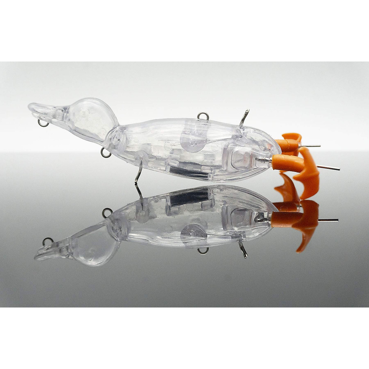 Duck Bait 5PCS Blank Unpainted top Water Fishing Lures Clear Hard Duck 1#