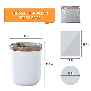 JOYBOS Bathroom Trash Can with Drawstring Small Trash Bags (75 Count)