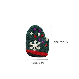 PRETYZOOM 5pcs Wool Felt Gloves Corsage Embellishments Flatback Jewelry Accessories Suit Breast Pin Enamel Brooch Snowflake Cartoon