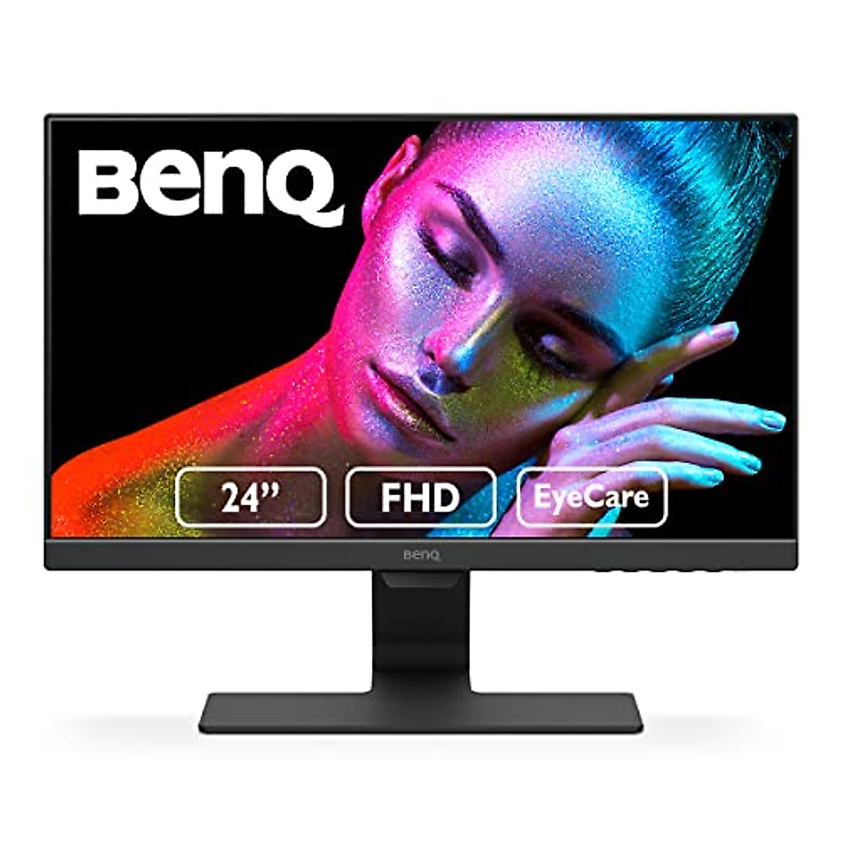 BenQ GW2480 Computer Monitor 24" FHD 1920x1080p | IPS | Eye-Care Tech | Low Blue Light | Anti-Glare | Adaptive Brightness | Tilt Screen | Built-In Speakers | DisplayPort | HDMI | VGA,Black