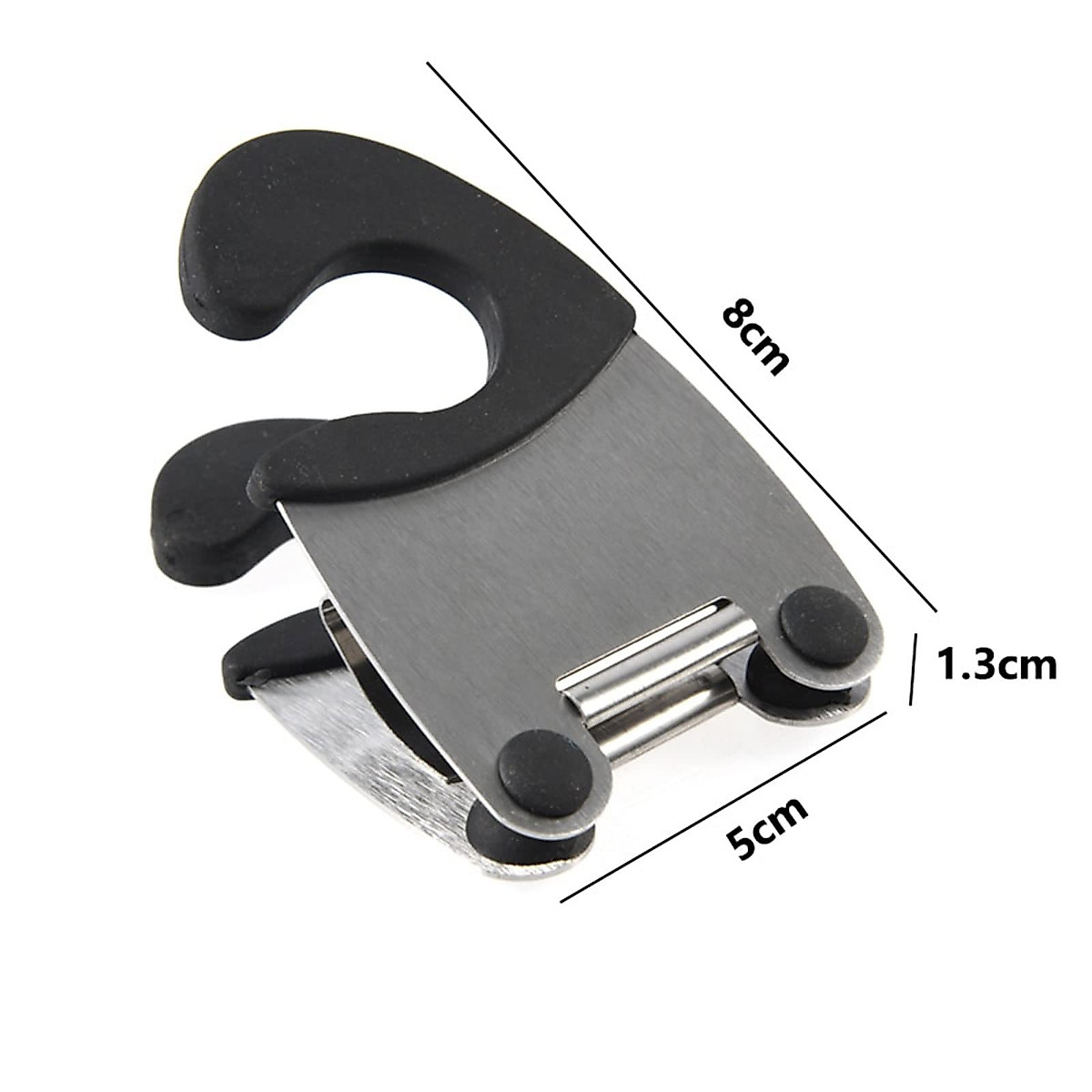 Stainless steel pot holder Anti-scalding Utensil Pot Clip Spoon Holder Pot Clip Pot Fixed Clamp Kitchenware Clip Kitchen Accessories Tools (Black & Red)