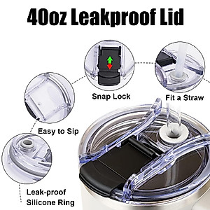 Gifts for Book Lovers Women, Book Lover Tumbler with Handle - 40oz Stainless Steel Travel Mug Insulated Coffee Cup, Bookish Bookworm Gift - Literary Librarian Gift - Reading Gifts for Readers Woman