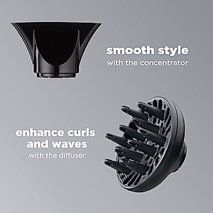 INFINITIPRO BY CONAIR Travel Hair Dryer, 1875W Compact Travel Hair Dryer with Twist Folding Handle, Conair Blow Dryer, Red