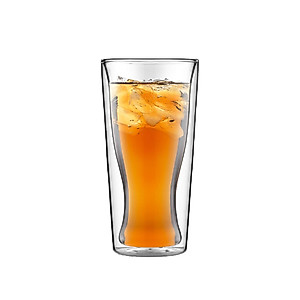 Bodum 2 Piece 12 oz SKAL Double Wall Glass, Clear
