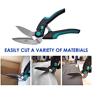 VARICONN 10 inch Heavy Duty Scissors, Industrial Scissors, Multipurpose, Scissors for Carpet, Cardboard and Recycle, Soft Grip, Stainless Steel, Easy Cutting Thick Paper, Leather, Sewing Fabric