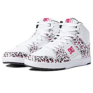 DC Cure High Top Women's Skate Shoes Sneaker Black/Leopard 7 B - Medium
