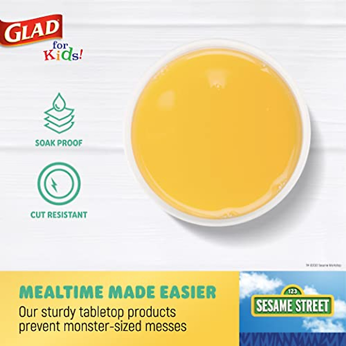 Glad for Kids Sesame Street Days Drinking Cups | Sesame Friends Kids Cups for Everyday Use, 9 oz 20 Ct