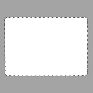 Paper Placemats for Dining Table – Disposable Scalloped Edges Blank Table Mats Great for Parties and Christmas Table Decorations 10"x14" 47 Pack (White)
