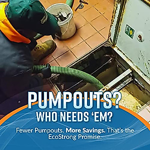 Eco Strong Commercial Grease Trap Treatment | Interceptor Grease Cleaner | Drop In Microbial Block Continually Digests Fats & Eliminate Odors (5 lbs)