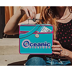 LOST Oceanic Airlines Metal Tin Lunch Box Tote | 8 x 7 x 4 Inches