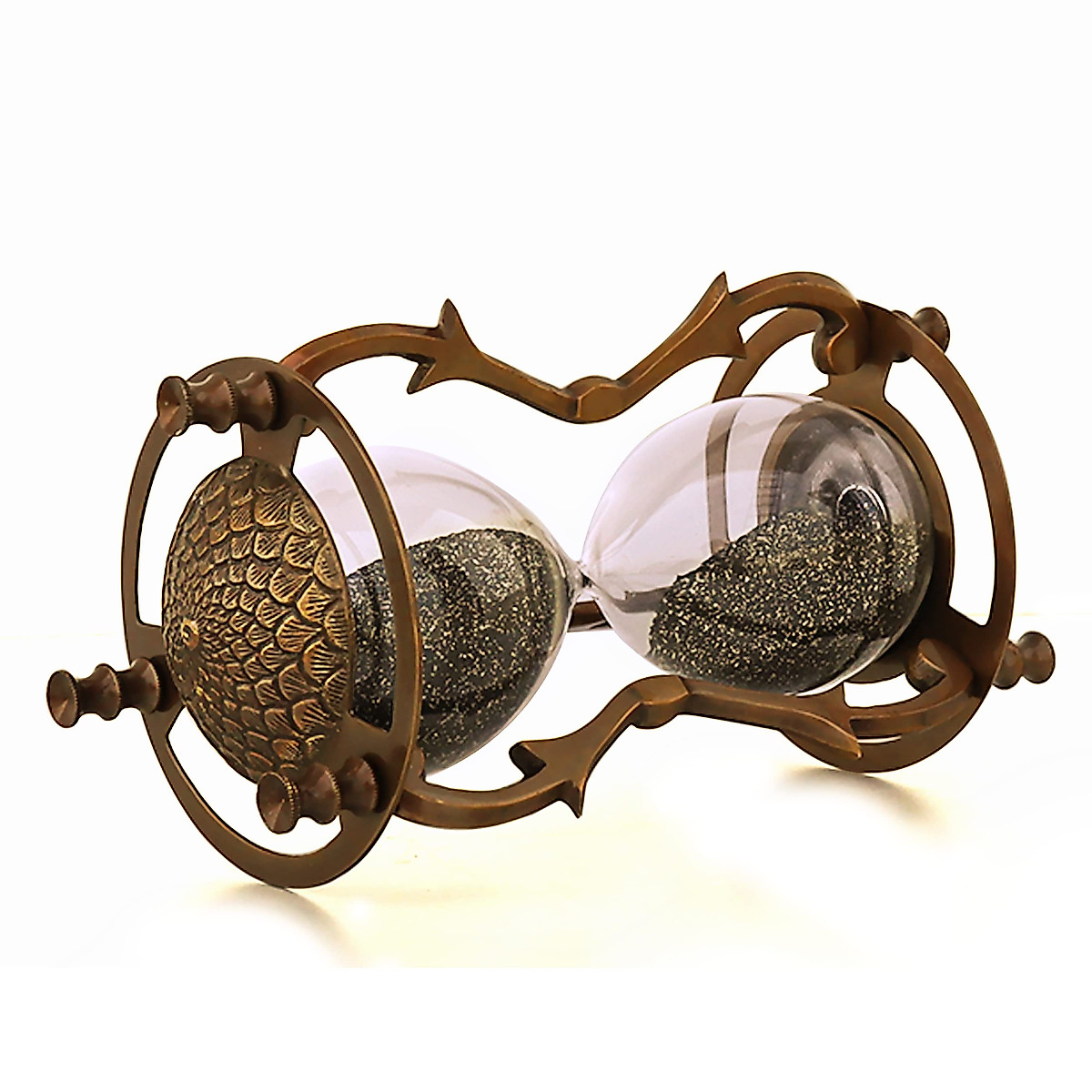 PORTHO Sand Timer Hourglass| 10 Minutes, Short time Alarm| Unique Gift on Wedding, Anniversary, Birthday, Christmas, Graduation| Gift for Valentines, Her/Him, Kids (Dome Shaped Antique Sandtimer)