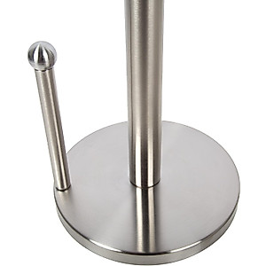 Luciano Housewares Luciano Satin Nickel Stainless Steel Kitchen Paper Towel Holder, 12.9" x 5.9"