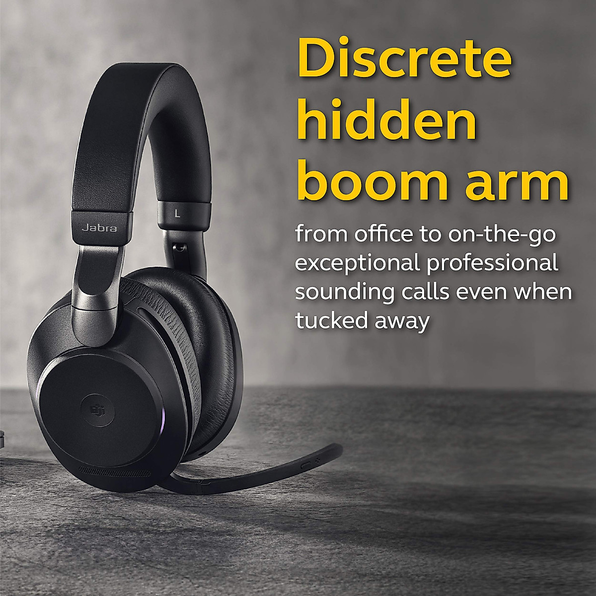 Jabra Evolve2 85 UC Wireless Headphones with Link380a, Stereo, Black – Wireless Bluetooth Headset for Calls and Music, 37 Hours of Battery Life, Advanced Noise Cancelling Headphones