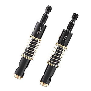 Eyech 2pcs Self Centering Hinge Drill Bit Sets Center Hinge Drill Bit Set Hex Shank Door Window Cabinet for Hinges (1/4/5mm)