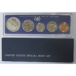 1966 - Special Mint Set 5 Coins-40% Silver Half Dollar Uncirculated