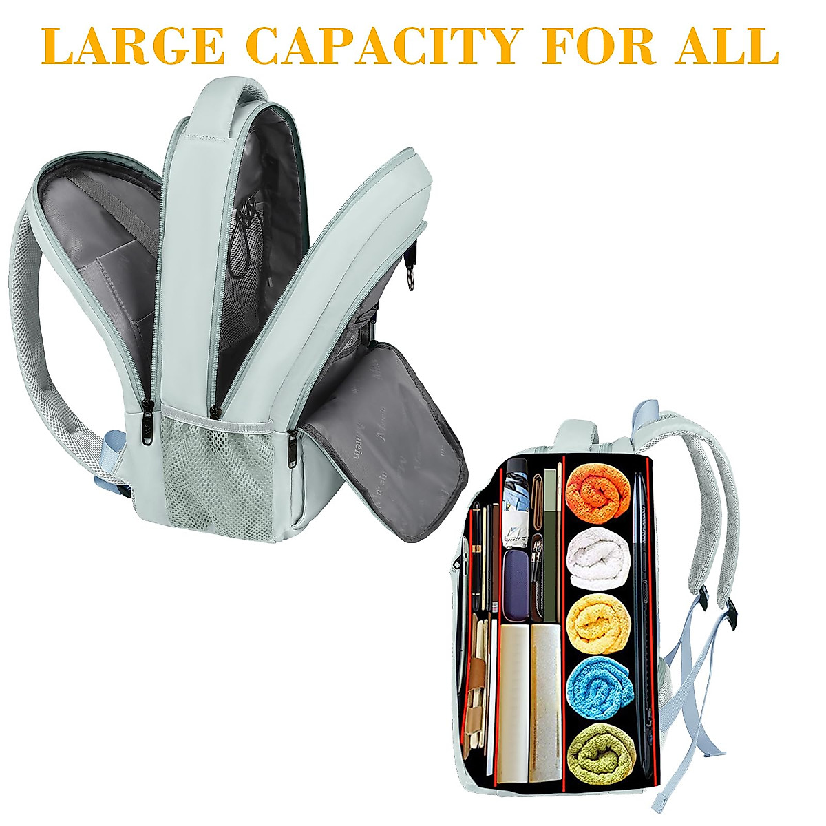 MATEIN Travel Laptop Backpack, Lightweight Anti Theft School Bookbag for Girls Boys and Students with USB Charging Port, Water Resistant 15.6 Inch Computer Bag Sturdy College Daypack Gift for Women