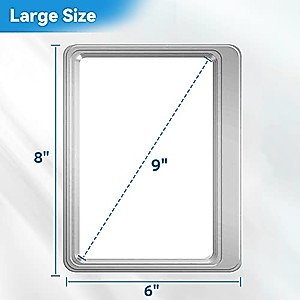 NZQXJXZ 5X Magnifying Glass for Reading, Large and Lightweight Magnifier Provide Full Book Page Viewing Area Perfect Handheld Magnifier for Reading Small Prints and Low Vision Person Silver