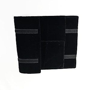 SCIKHEFT Portable Jewelry Roll Untangled Secure Necklace Travel Storage Bag Displays Holder 16 Chain (black velvet)