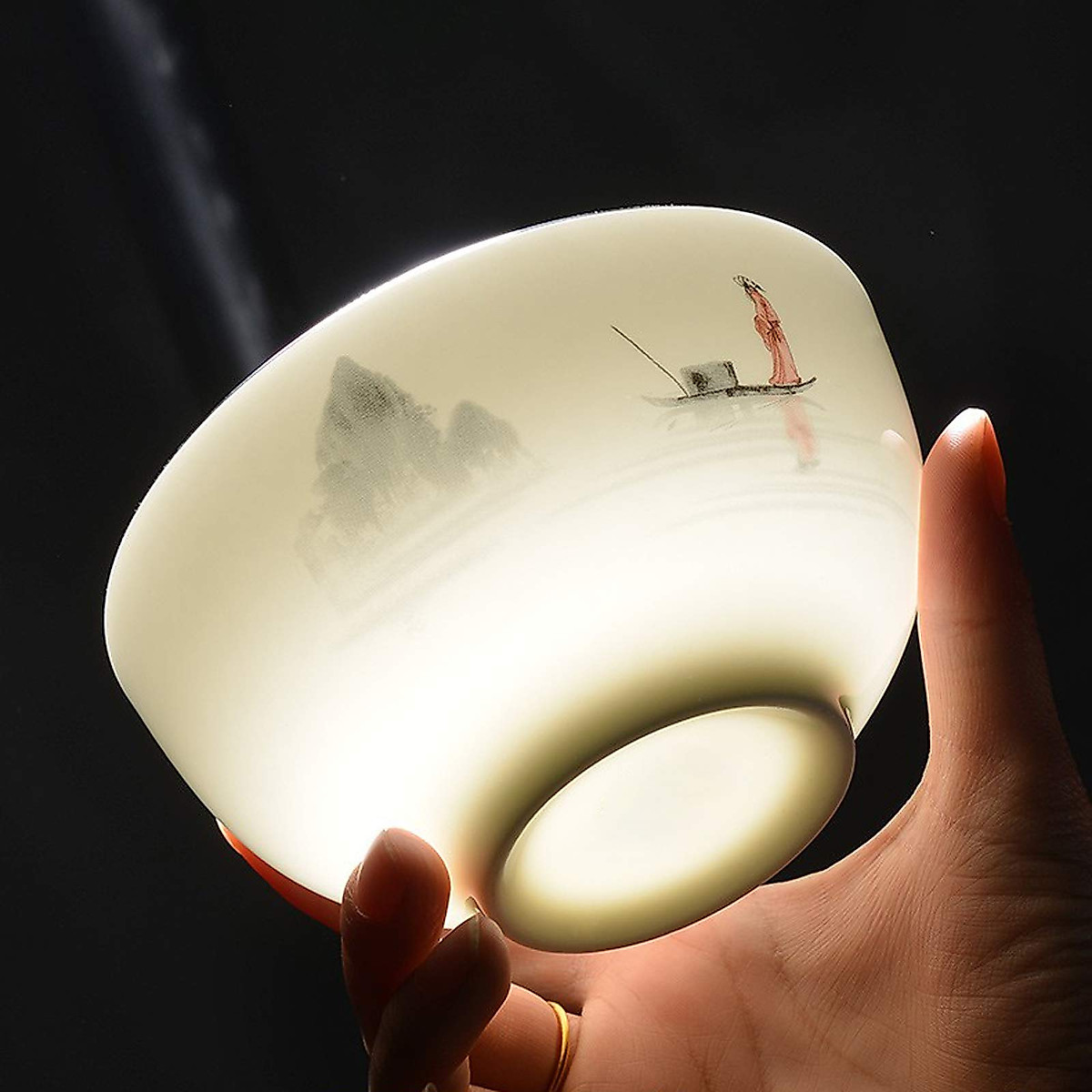 GagalU Stylish Dinner Plates,Ceramics Dinnerware Sets, Landscape Painting Pattern Porcelain Cereals Bowls/Steak Plates/Soup Pot | 48 Pieces Bone China Dinner Combination Set