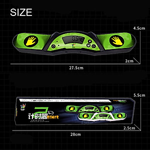 Speed Timer for Cube, Professional Touch Control Timer with Display and Voice Sound Effect, Automatic Calculation Timer for Competition, for Birthday, Christmas (Black)