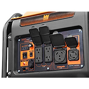 WEN GN625i 120V/240V, CARB Compliant 6250-Watt RV and Transfer-Switch-Ready Open Frame Inverter Generator, Black