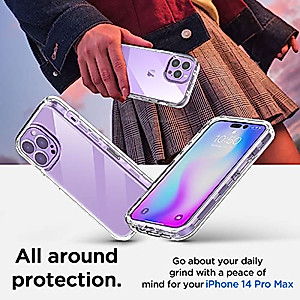 AICase for iPhone 14 Pro Max Clear Case(6.7"),Heavy Duty Drop Protection Full Body Rugged Shockproof/Dust Proof 3-Layer Military Protective Tough Durable for iPhone 14 Pro Max