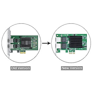 10/100/1000Mbps Gigabit Ethernet Converged Network Adapter (NIC) with Intel 82576 Chip, Ethernet PCI Express Network Card, Dual RJ45 Copper Ports, PCI Express 2.0 X1, Compare to Intel E1G42ET