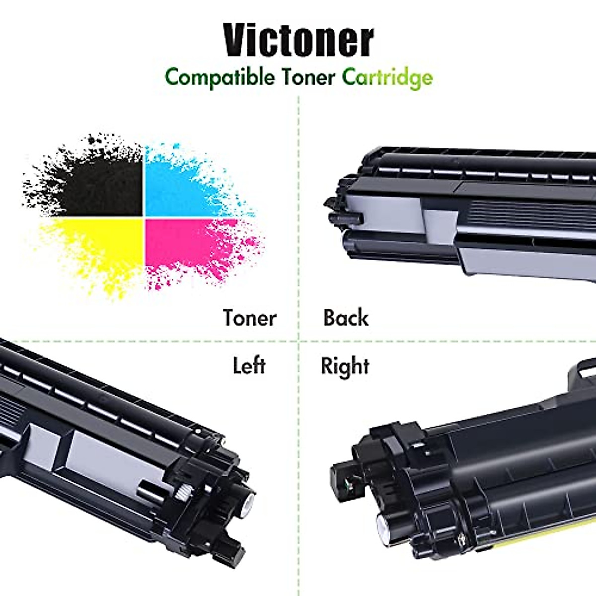 VICTONER Compatible Toner Cartridge Replacement for Brother TN227 TN 227 TN223 TN-227 TN227BK HL-L3270CDW MFC-L3770CDW MFC-L3750CDW HL-L3290CDW HL-L3210CW Printer High Yield (4 Pack TN-223BK/C/M/Y )