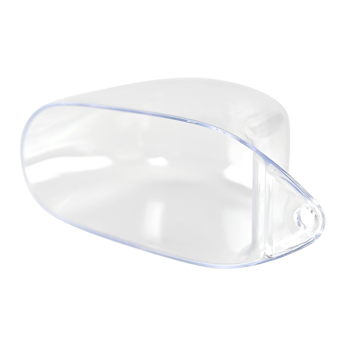 HOME-X Cereal Scoop, Plastic Scoop for Canisters and Containers of Food, Coffee, or Detergent, One-Cup Capacity, 5 1/4" L x 2" W x 2 3/4" H, Clear