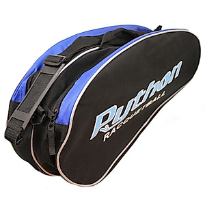 Python Deluxe "3R" (3 Racquet) Racquetball Bag Series (Black/Blue)