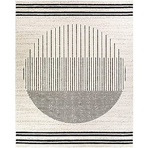 Mark&Day Area Rugs, 8x10 Neerbosch Modern Light Gray Area Rug, Gray/Black/White Carpet for Living Room, Bedroom or Kitchen (7'10" x 10')