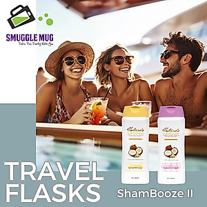 ShampBooze II Fake Shampoo Bottles | Flasks for Liquor Disguise | Plastic Flask for Liquor | Booze Smuggling Containers for Cruises | Alcohol Hidden Container | Secret Bottle | Two Shine 17oz Bottles