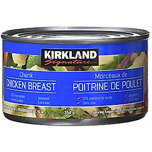 Kirkland Signature chicken breast, packed in water, premium chunk, 6 12.5-ounce cans