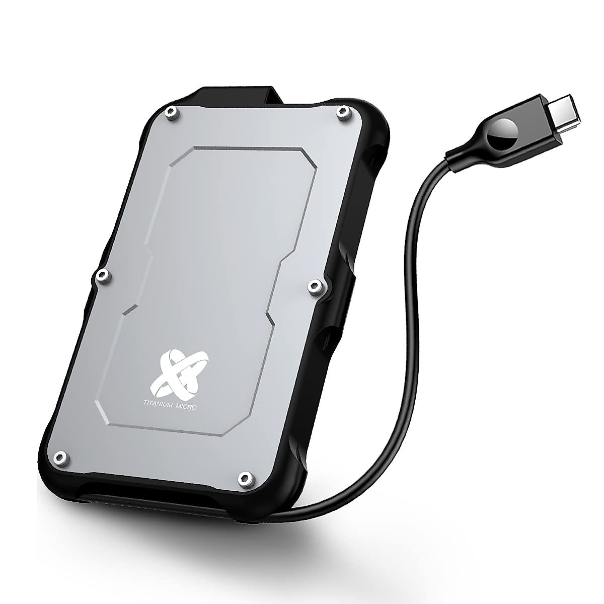 Titanium Micro 2TB External SSD, Titanium One Portable SSD - Up to 500MB/s, USB 3.2 Gen 2 USB-C USBA, Rugged IP66 Water Resistance, Drop Proof, External Solid State Drive Storage for PC Mac Smartphone