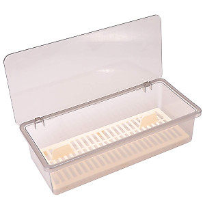 Cabilock Utensil Organizer for Kitchen Drawers Kitchen Cutlery Tray Chopsticks Dryging Rack Kitchen Drawer Organizer with Lid and Drainer Plastic Utensil Storage Container with Cover (Black) Flatware Organizer