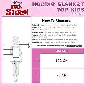 Disney Stitch Fleece Hoodie Blanket with Plush Toy for Teenagers Eeyore Angel Minnie Mouse Kids Oversized Hoodie (Blue Stitch)