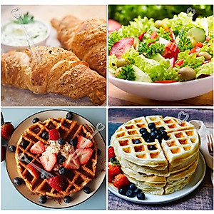 LASSUM 200PCS Disposable Plastic Cocktail Picks Fruit Forks,Forks Bistro Cocktail Forks Tasting Appetizer Forks Set Mini Cake Forks (Clear)