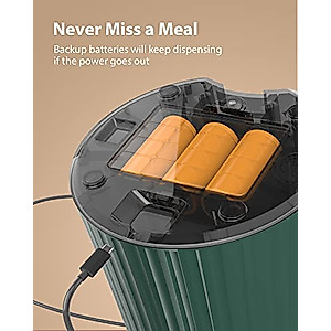 Petory Timed Automatic Cat Feeders - 4L Programable Dry Food Dispenser for Cats and Small Medium Dogs 6 Meals with Desiccant Bag Dual Power Supply 10S Voice Recorder