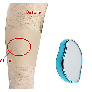 Crystal Hair Eraser, Mini Magic Painless Crystal Hair Remover, Skin-friendly Washable Shaver,Pedicure Foot File Callus Remover for Feet Hands, Arm Back Bikini Liner Leg Hair Removal for Women Men Gift