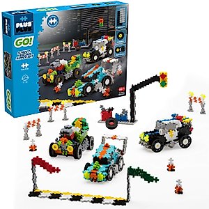 PLUS PLUS - GO! Street Racing Super Set - 900 Pieces - Model Vehicle Building Stem/Steam Toy, Interlocking Mini Puzzle Blocks for Kids