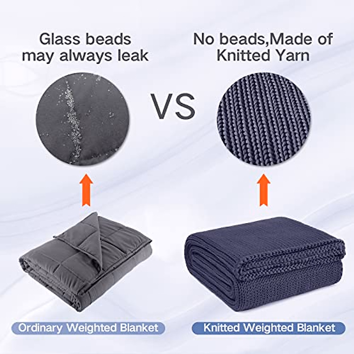 Guohaoi Knitted Weighted Blanket(Dark Grey 50"x60" 7lbs),Home Décor Cooling Throw Blanket for Hot Sleepers,Hand Made Chunky Knit Heavy Blanket Use on Twin Size Bed